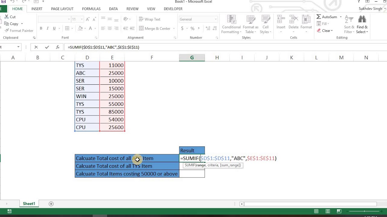 Calculation Using Sum If Formula YouTube calculation-using-sum-if-formula-youtube