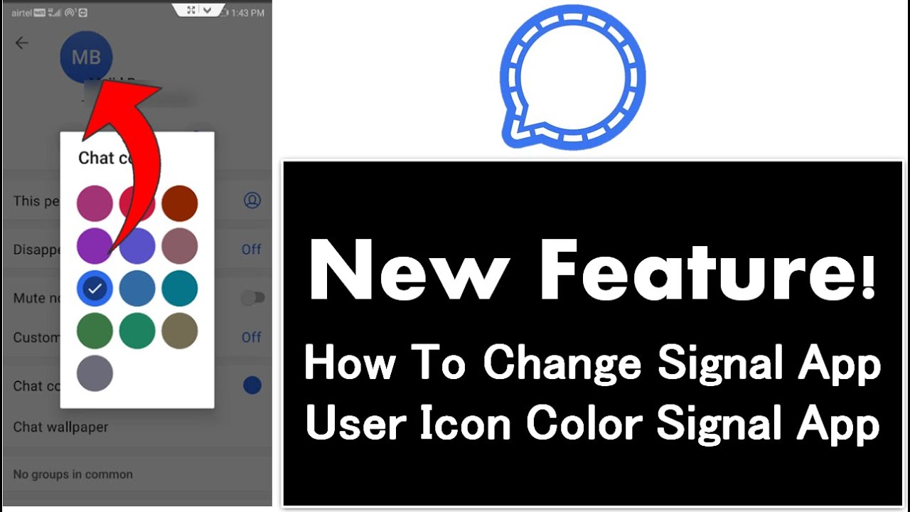New Update! How To Change Signal App User Icon Color | Signal App New ...