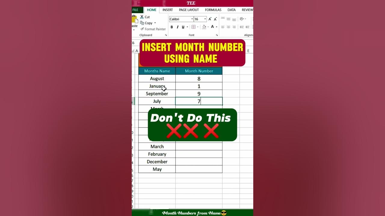 Data Entry Tricks|| Insert Month Number Using Name🤔😲🔥 #excel #exceltricks #data #exceltips # ...
