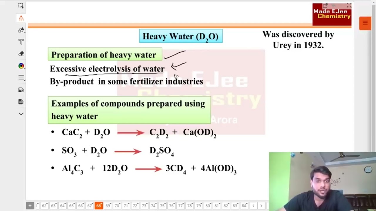Heavy Water(D2O) HYDROGEN Class 11 chemistry - YouTube