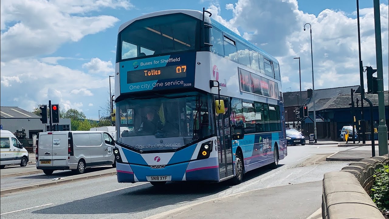 First Bus Sheffield 35309 On 97 From Hillsborough To Totley - YouTube