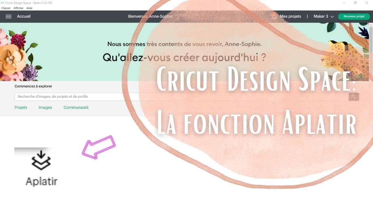 Cricut Design Space : Aplatir pour l'impression puis découpe - YouTube