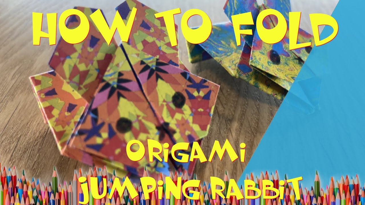 the jumping origami rabbit 🐰 easy step by step instruction - YouTube