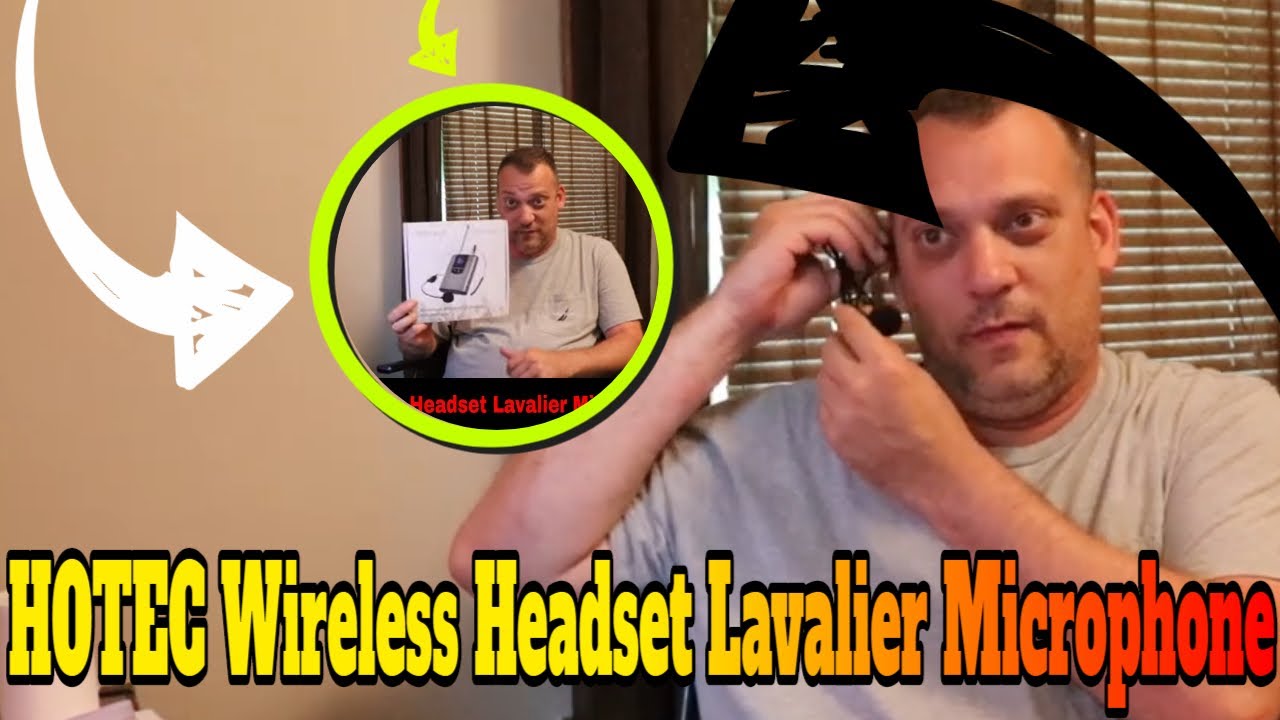 HOTEC Wireless Headset Lavalier Microphone sound test - YouTube