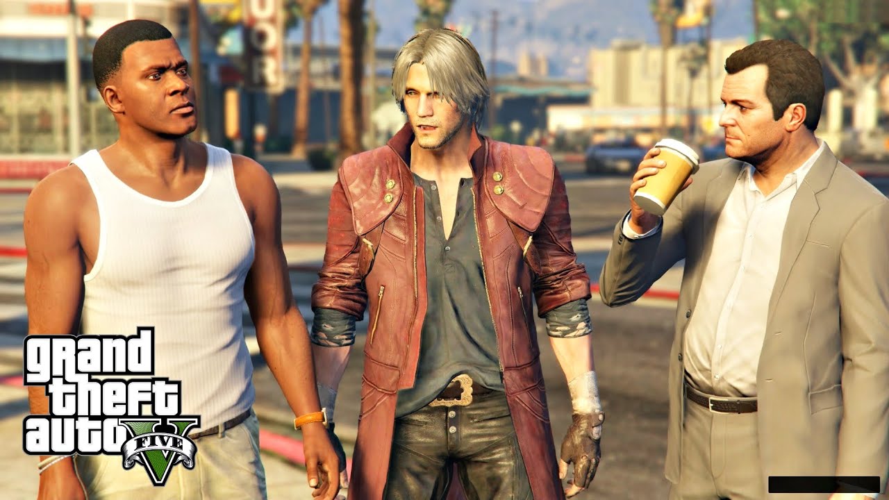 Dante - Devil May Cry 5 🔥 GTA 5 MOD [Trevor Replace] - YouTube