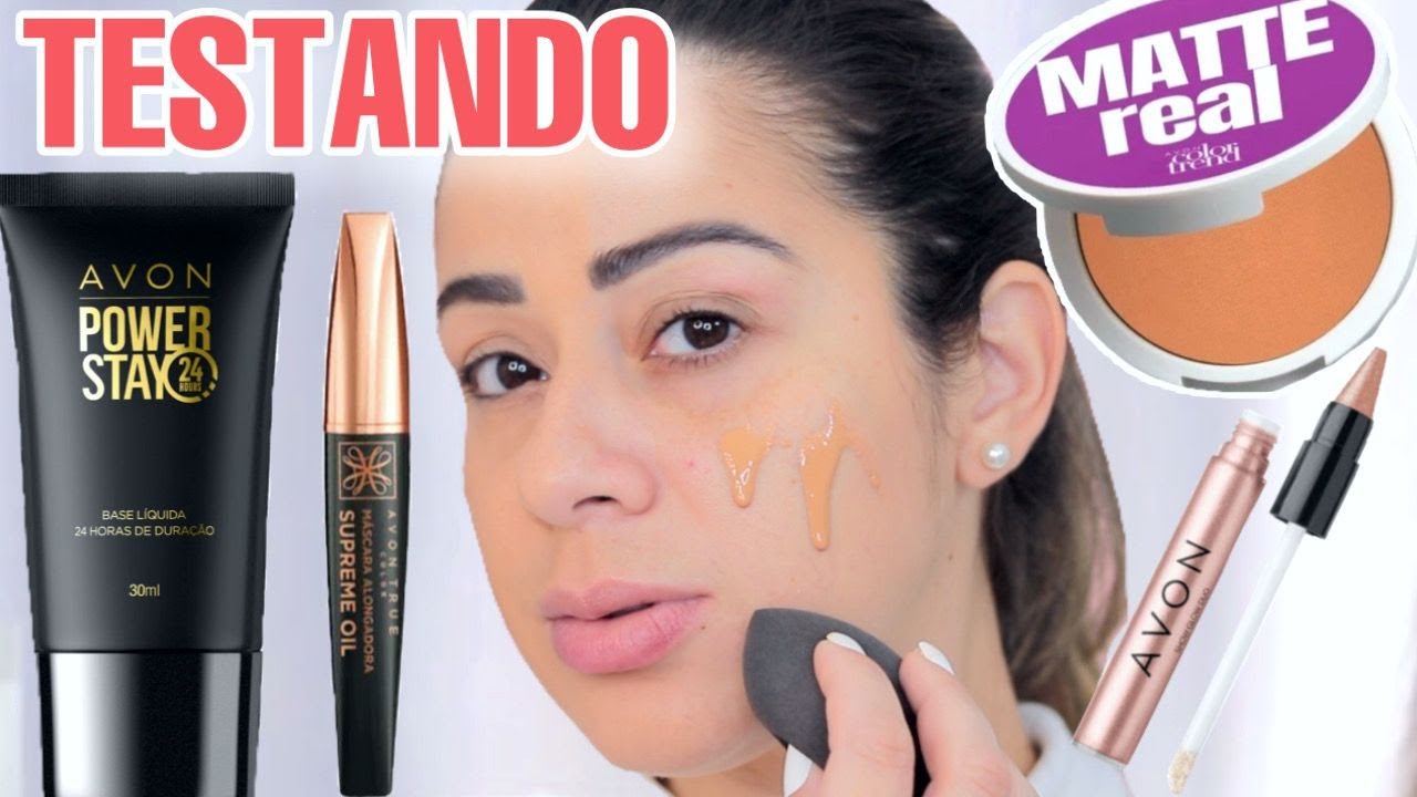 Testando makes AVON | Base POWER STAY 24 hrs ... - YouTube