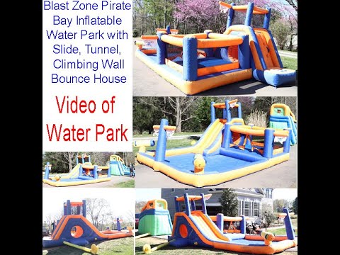 Blast Zone Pirate Bay - Inflatable Water Park - Slide - Climbing Wall ...