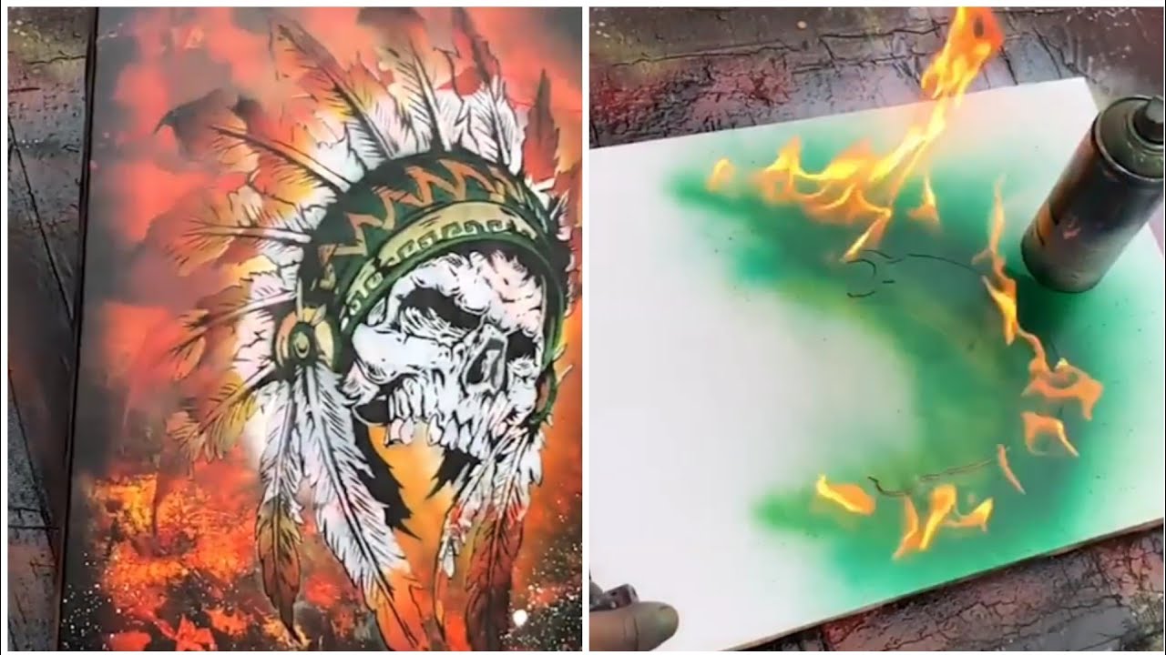 Apache_ Amazing Spray Paint Art . - YouTube