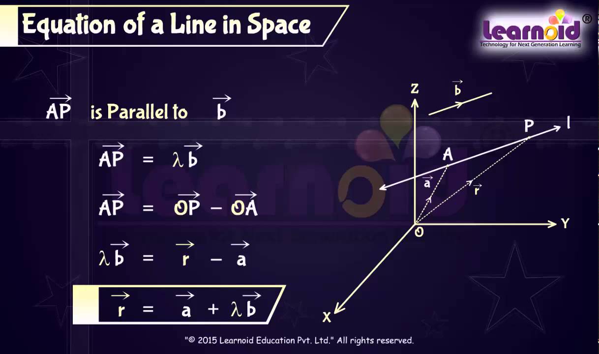 Class 12: Equation of a line in Space - YouTube