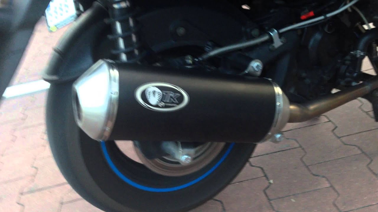 Kymco Downtown 125i ABS, exhaust Turbo Kit - YouTube