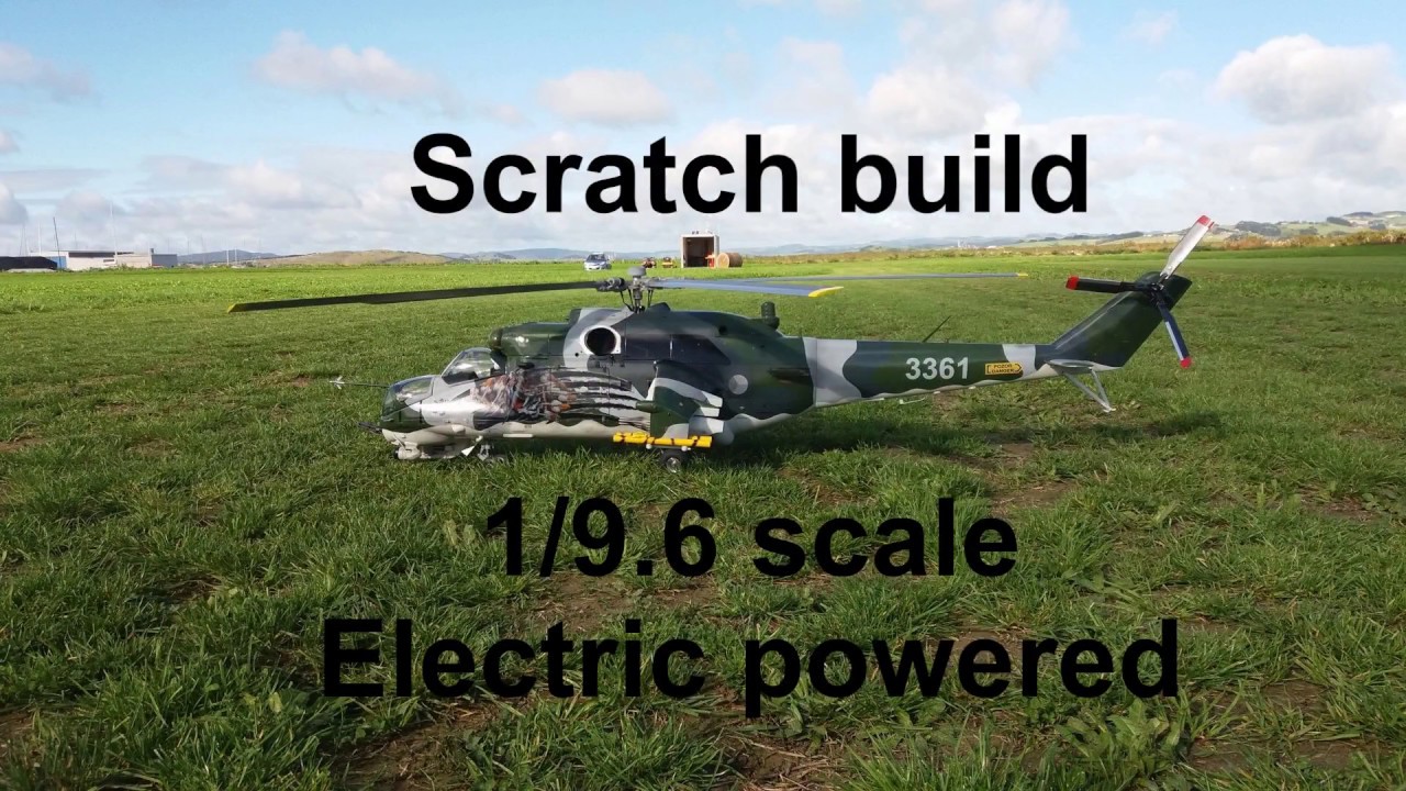 Mi-24 RC Hind model first flight - YouTube