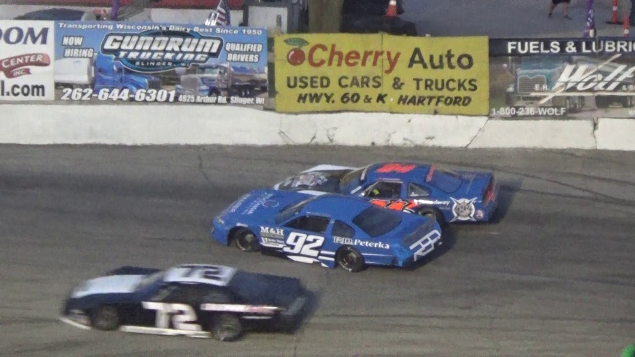 Slinger Speedway Super Late Model Feature Highlights June 9 2019 - YouTube