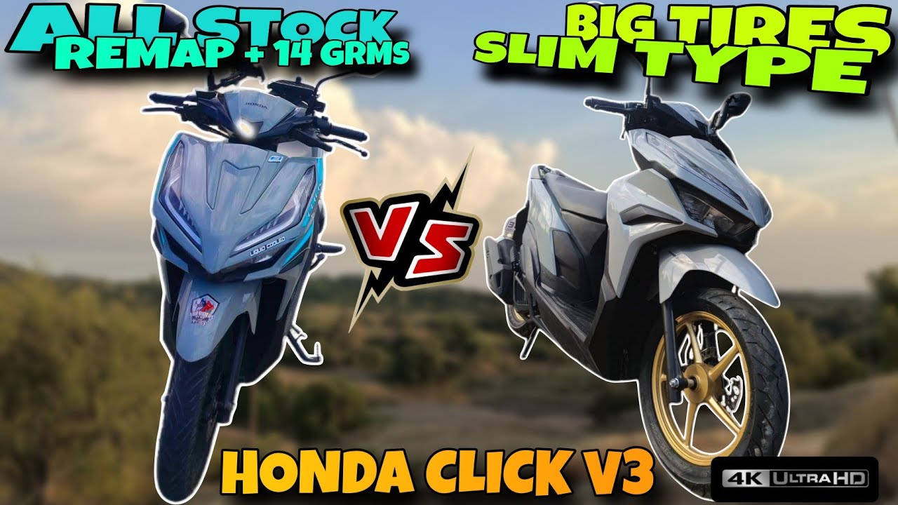 REMATCH PART 2 HONDA CLICK V3 ALL STOCK + REMAP VS HONDA CLICK V3 BIG ...