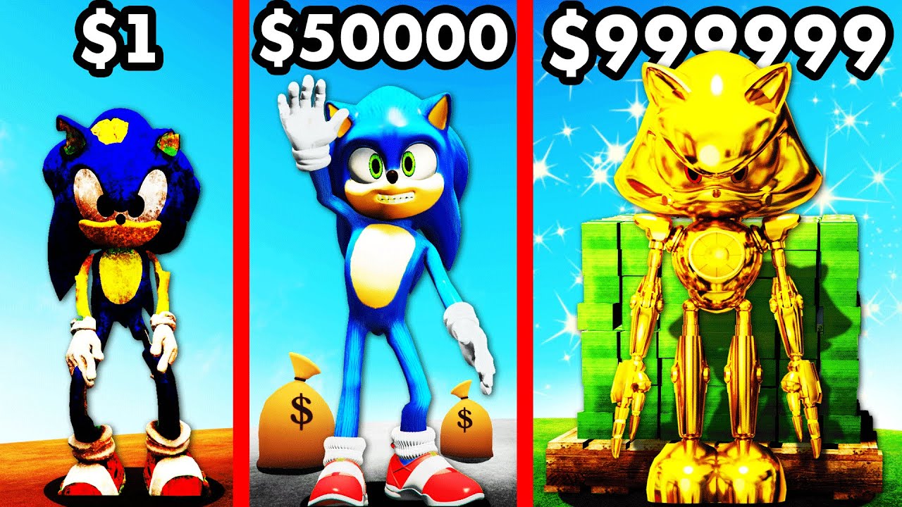 From $1 SONIC To $1,000,000 SONIC In GTA 5 - YouTube