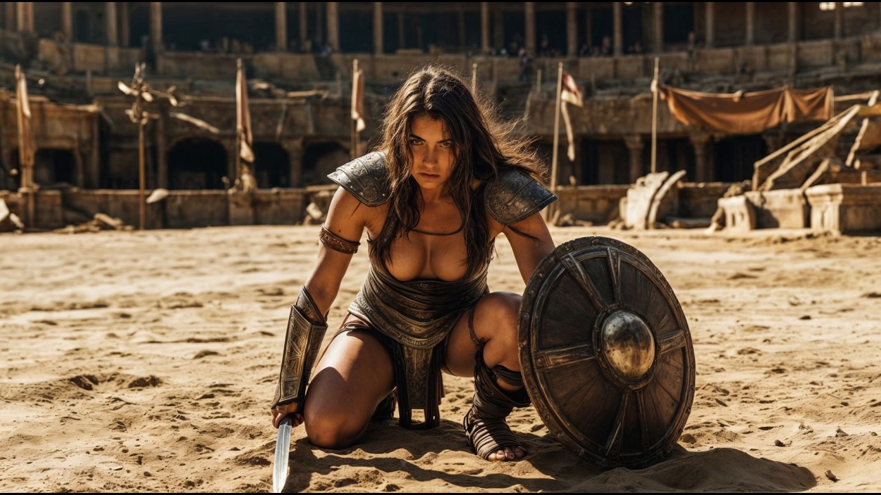 Rise of the Gladiatrix - AI Generated Music Video featuring AI Women Gladiator Warriors - YouTube