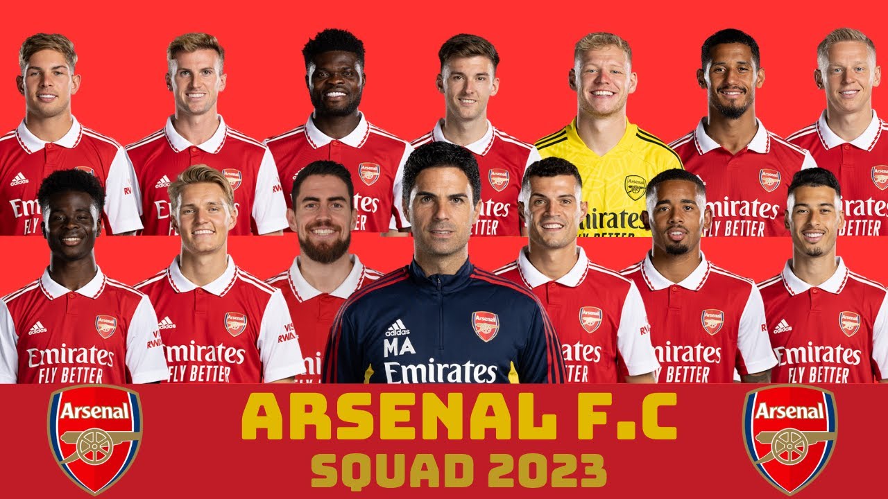 ARSENAL F.C. Squad With Mikel Arteta | Arsenal FC Squad Update 2023 ...