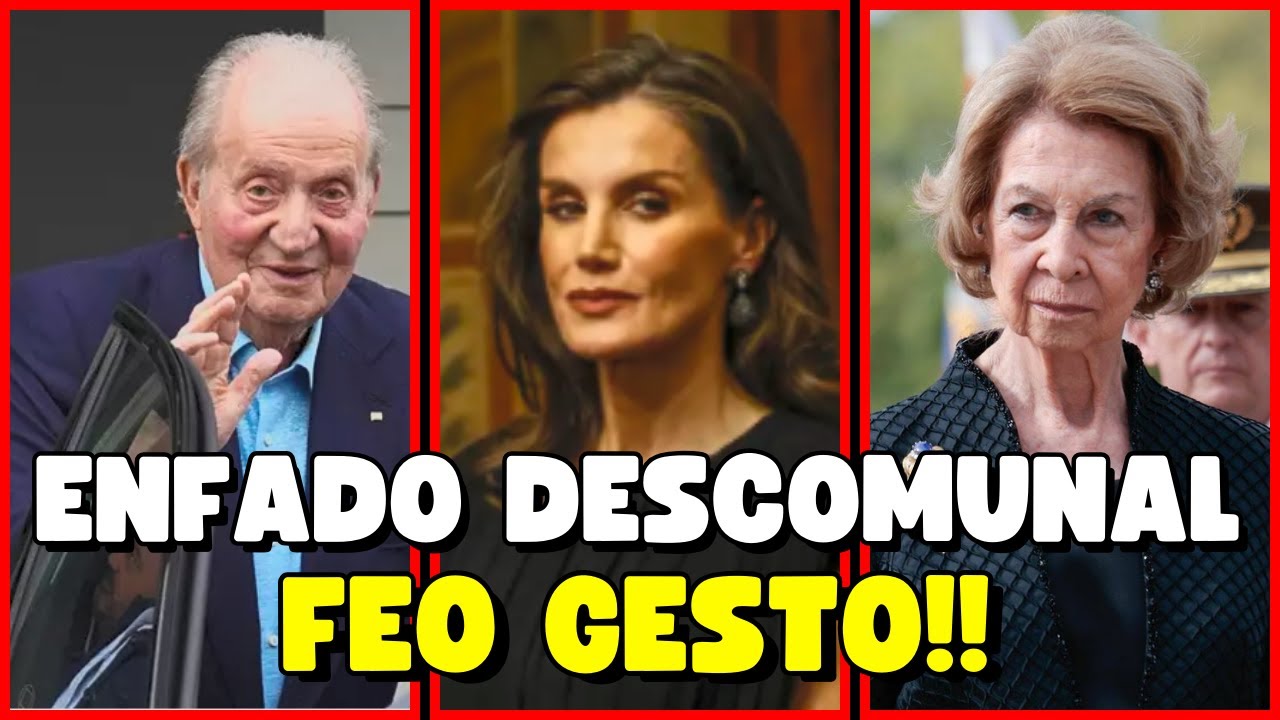 ENFADO DESCOMUNAL DE LETIZIA ORTIZ Y FELIPE Y FEO GESTO A DOÑA SOFÍA ...