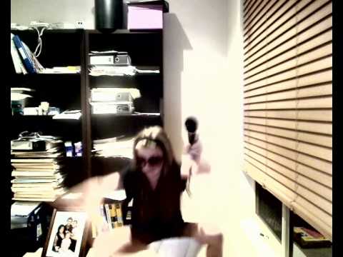 Funny girl falls off a chair - YouTube