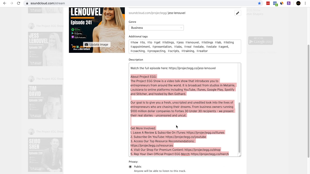 How To Update SoundCloud Track Description: How To Change Your Podcast ...