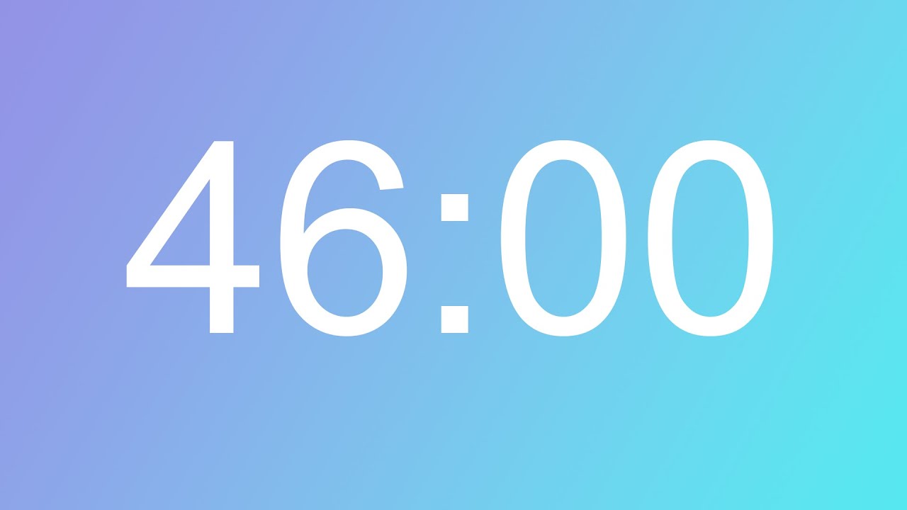 46 Minute Timer With Alarm - Alarmlı 46 Dakika Zamanlayıcı - YouTube