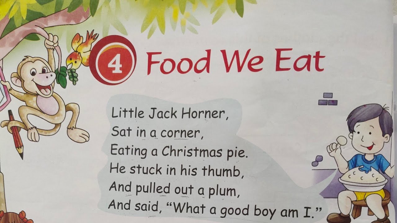 Chapter 4: "Food We Eat", EVS, class 1, reading and explanation, CBSE/NCERT, Nature Window-1 ...