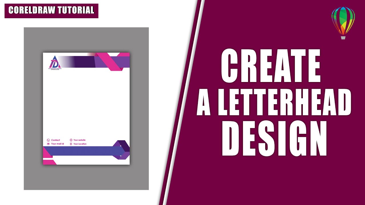 HOW TO CREATE A LETTERHEAD IN CORELDRAW 2024 II GRAPHICS II AFTER ...