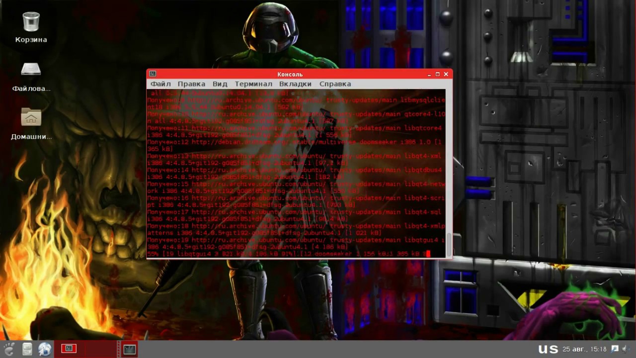 Как установить Doom на Linux - Brutal Doom mod - YouTube