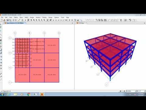 Sap2000 Applying Meshing and Shear Stress diagram on 3 Storey Building - YouTube