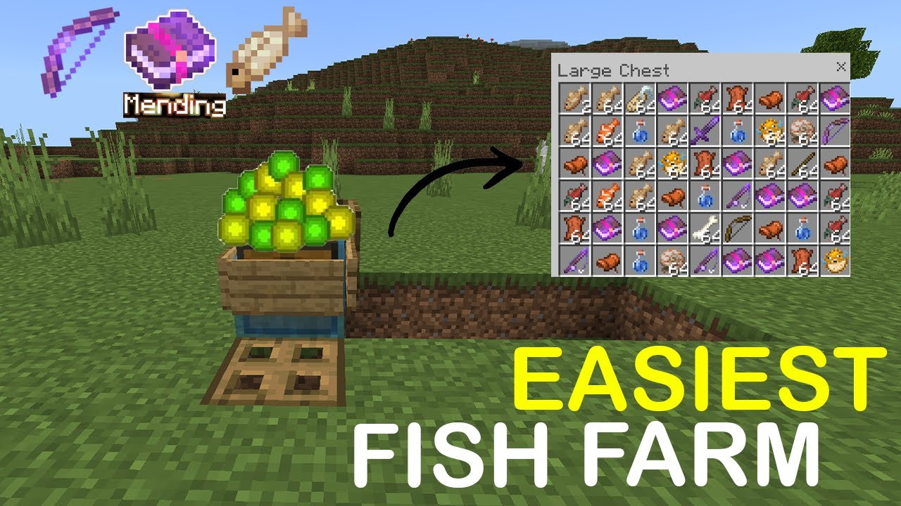 I made the easiest fishing farm | Minecraft (PE/BEDROCK) | 2023. - YouTube