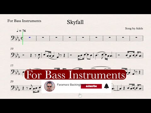 Skyfall - Play along for Bass - YouTube