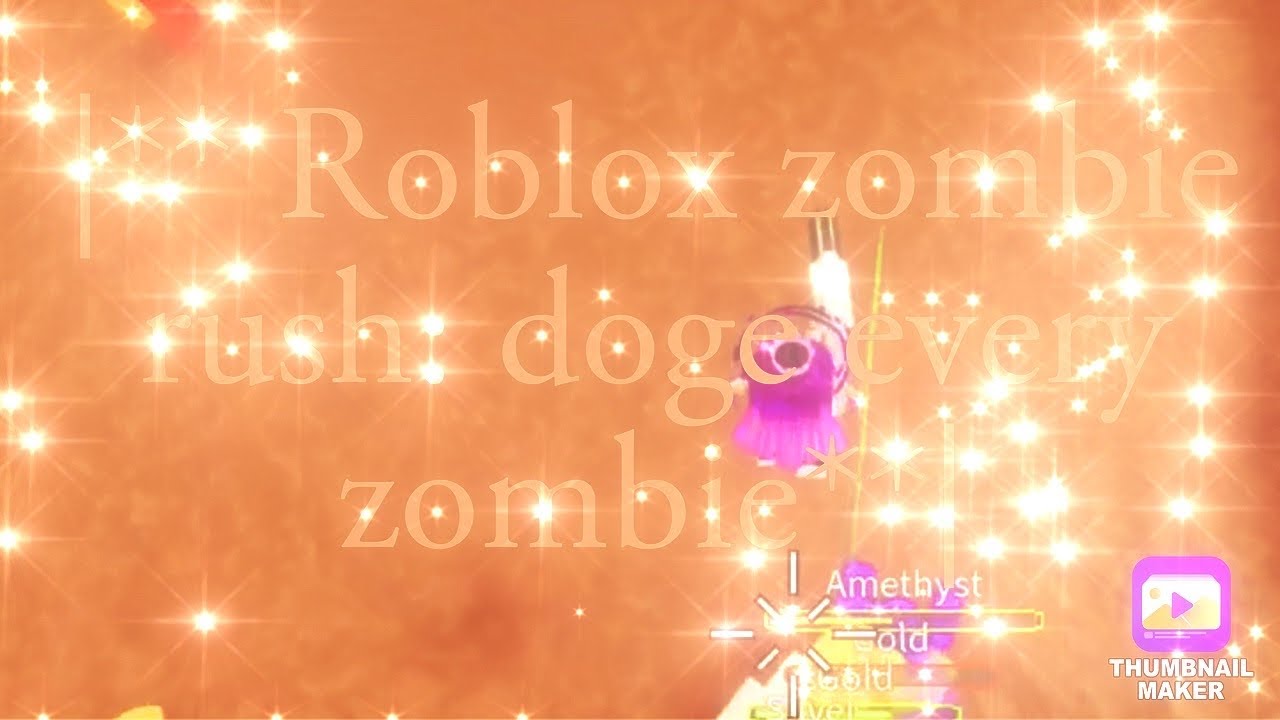 Roblox zombie rush: doge every zombie**| - YouTube