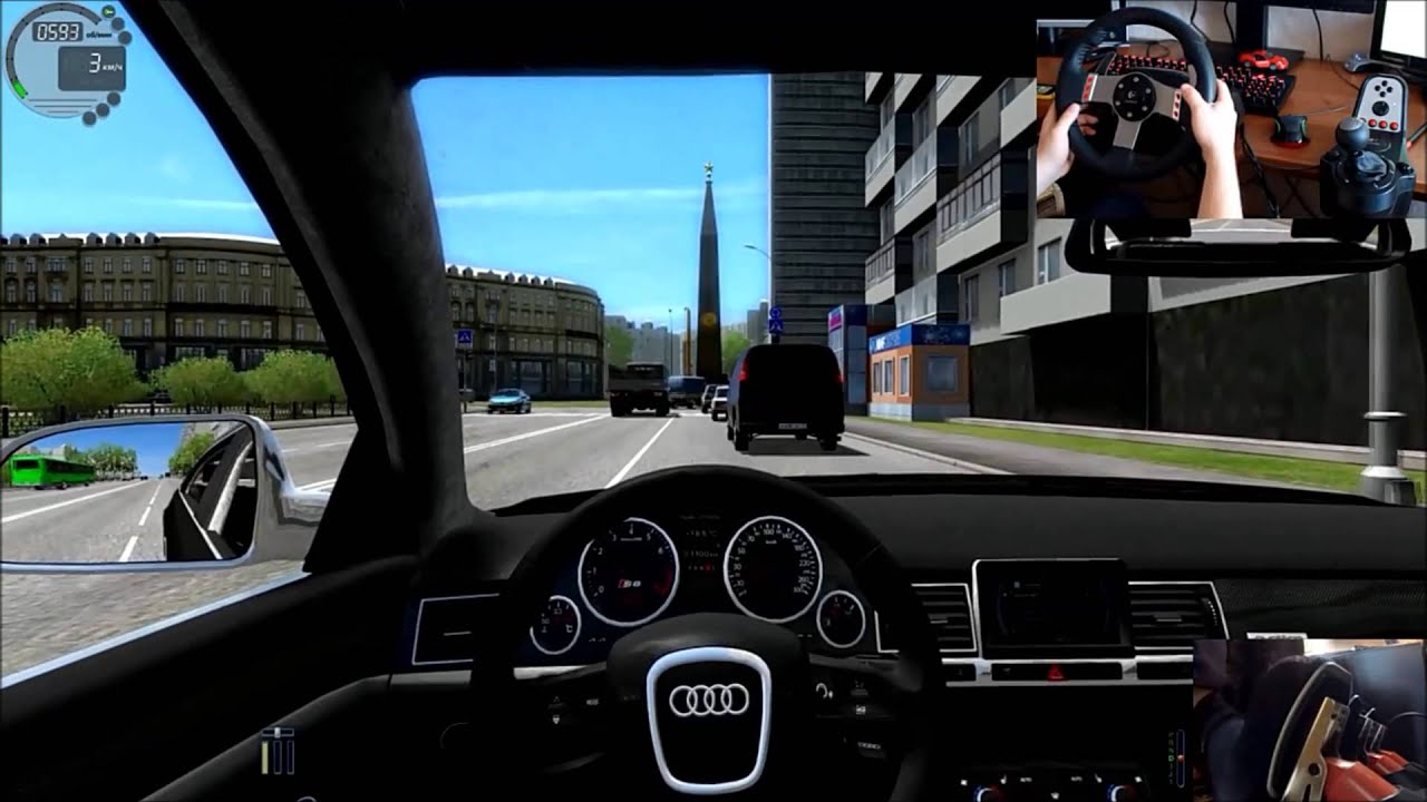 City Car Driving Audi S8 test drive , review of business class car ...