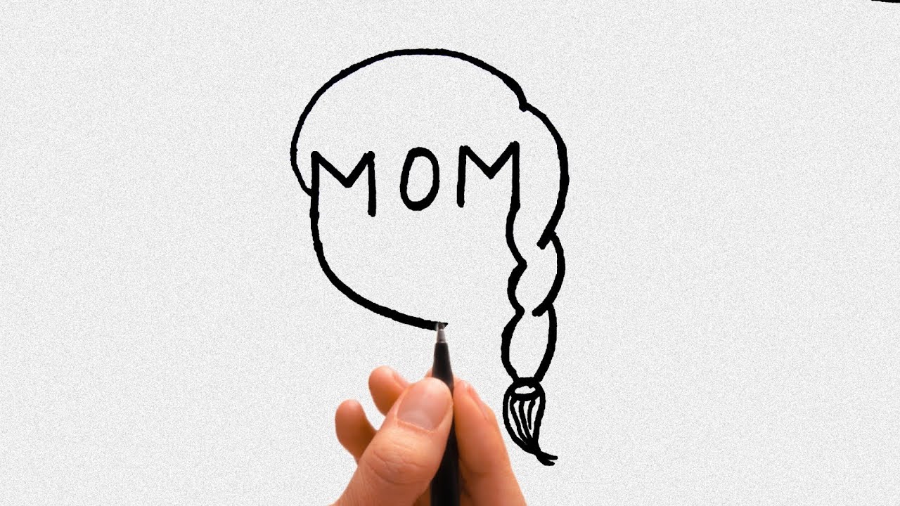 Easy Mother's Drawing | happy mothers day drawing| How to Draw Mother ...