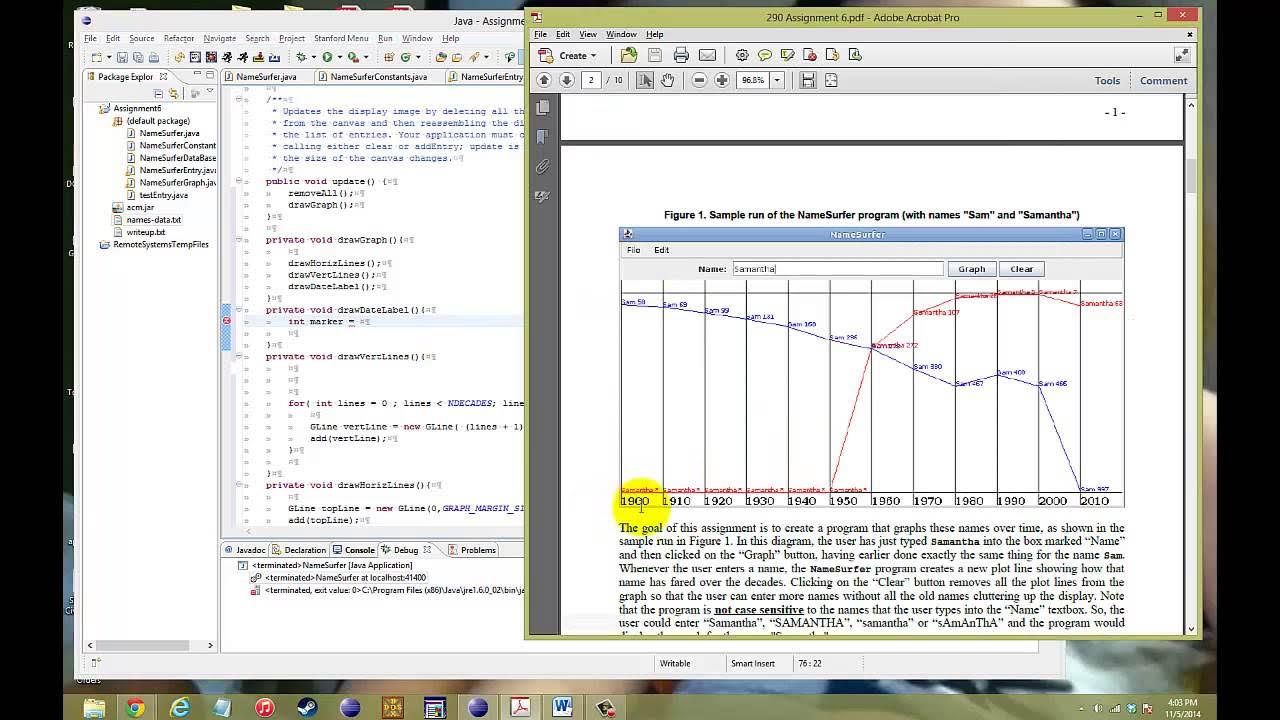 CS106A Assignment 6: Namesurfer: Milestone 4 - YouTube