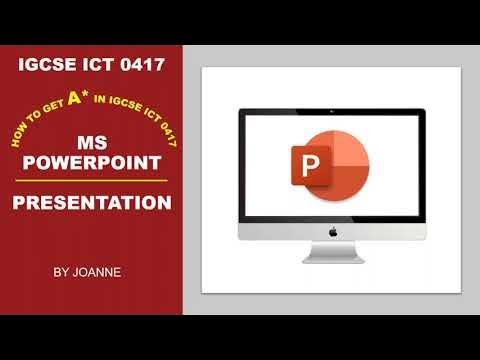 Presentation | MS PowerPoint | IGCSE ICT 0417 | KS4 | Cambridge | Grade ...