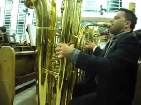 Ensaio Local CCB 02 Sax Contrabaixo 01 Sax Baixo Hino 270 - YouTube