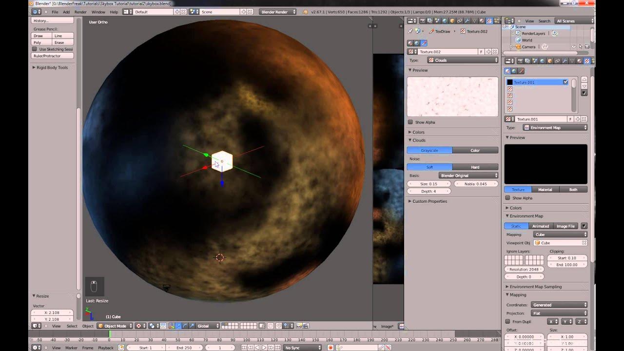 How to create Nebula Skybox in Blender and Unity3D - YouTube