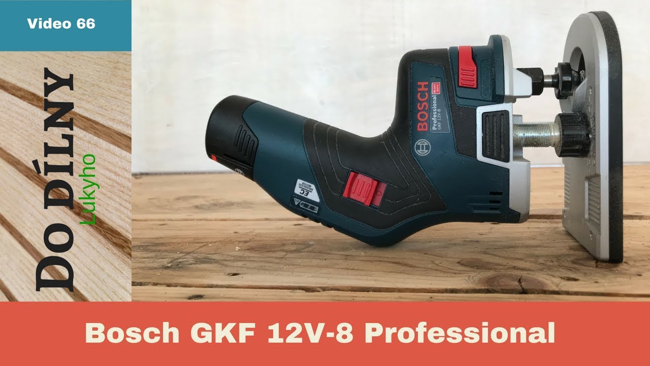 Bosch GKF 12V-8 Professional / Akumulátorová ohraňovací frézka / Aku ...