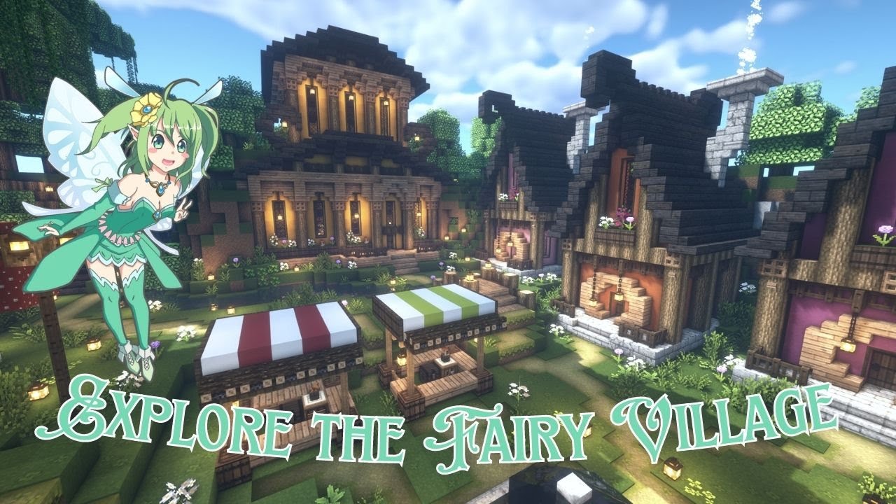 Minecraft Fairy Village Minecraft Fairy Village Build || My First Mega