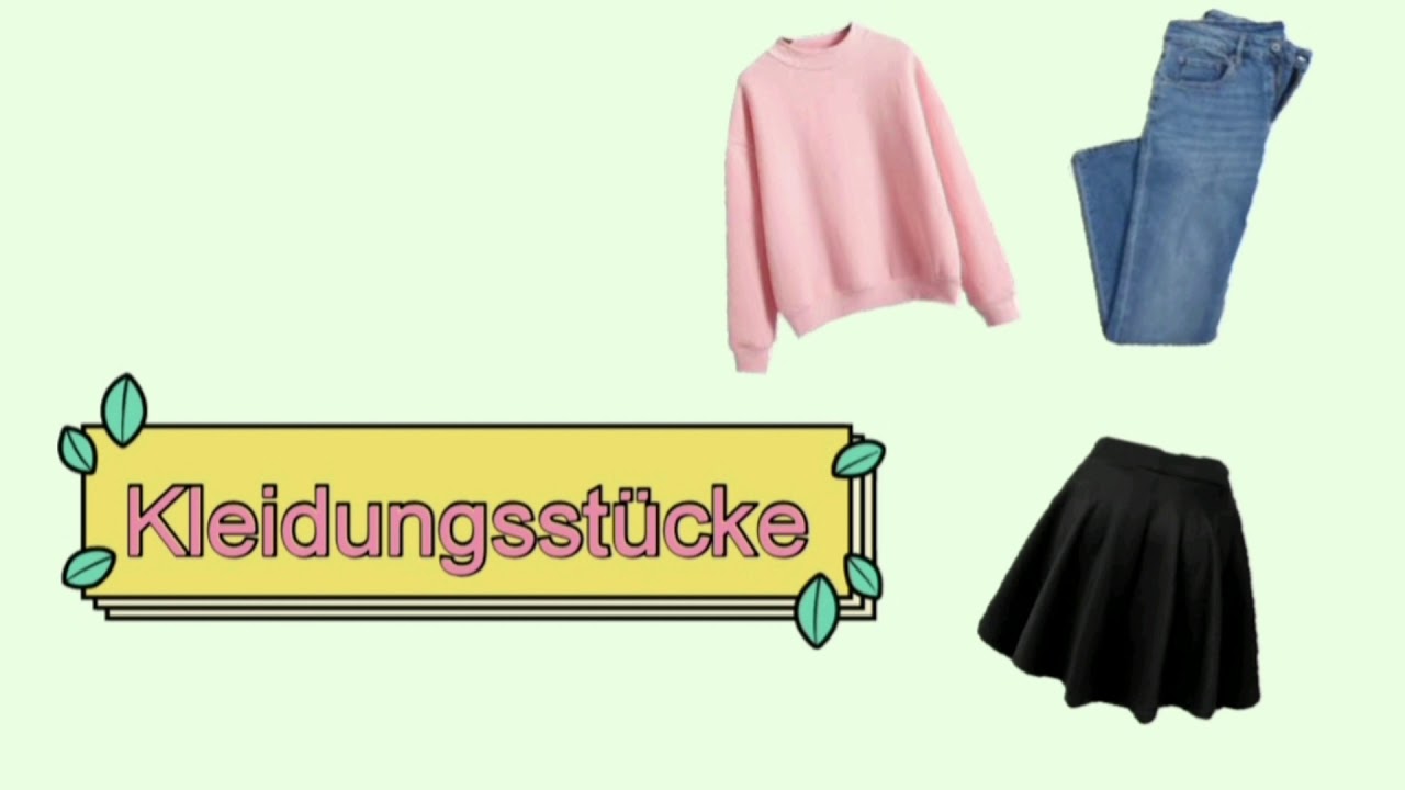 Clothing names in German (Die Kleidungsstücke auf Deutsch) Glossar ...