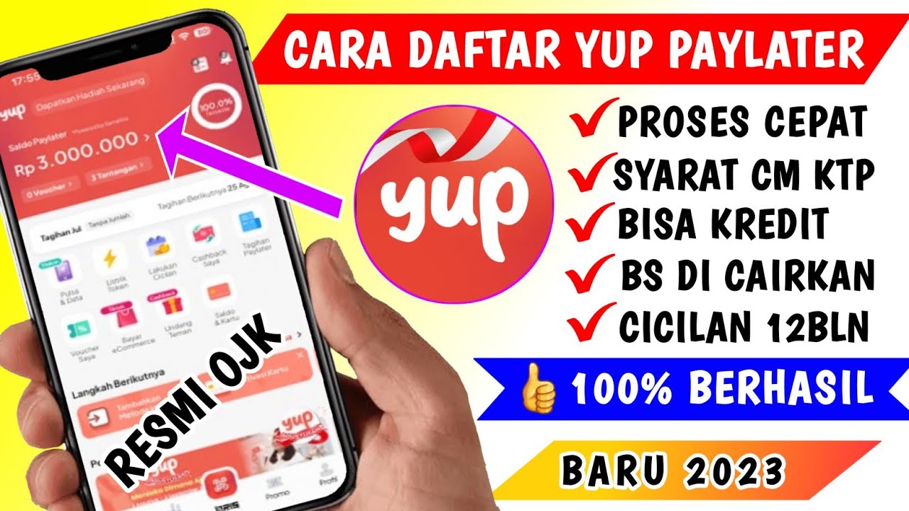 Cara Daftar Yup Paylater Pinjaman Online Terbaru 2023 - YouTube