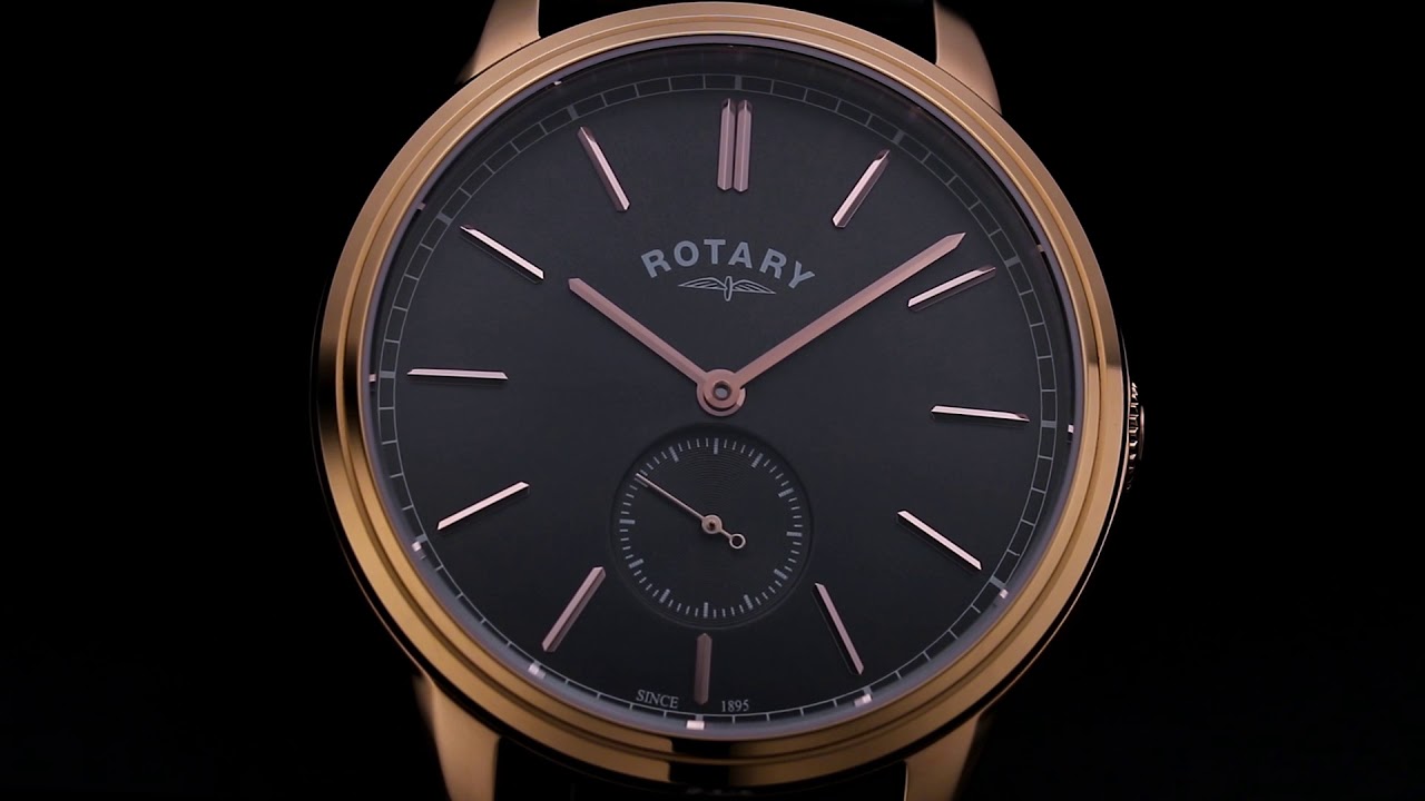 Rotary Rose Gold Cambridge Offset Gents Watch - GS05364/20 - YouTube