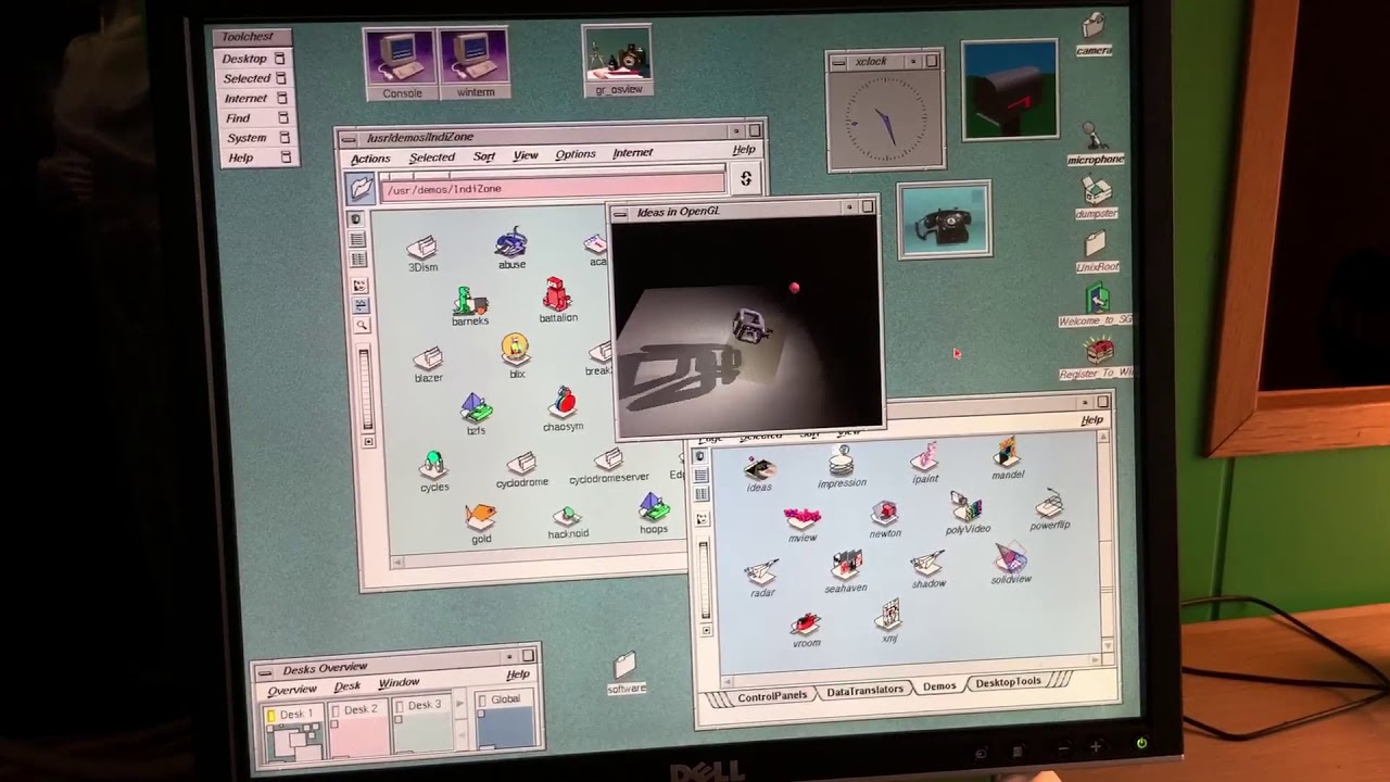 Silicon Graphics INDY R4600 133MHz with 24-bit XL graphics - YouTube