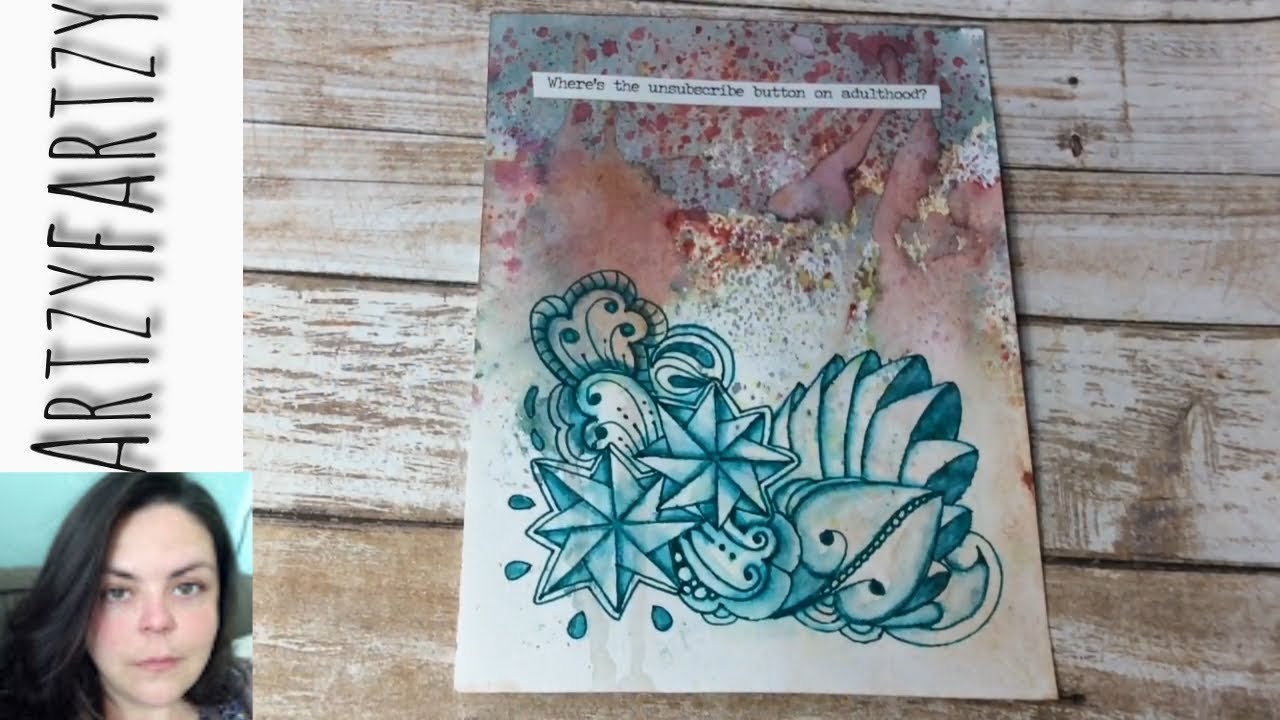 Doodle Art | Zentangle | Process Share | Distress Ink - YouTube