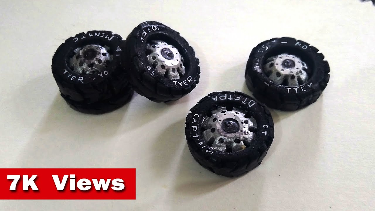 How to make Tyre/Wheels by paper - YouTube