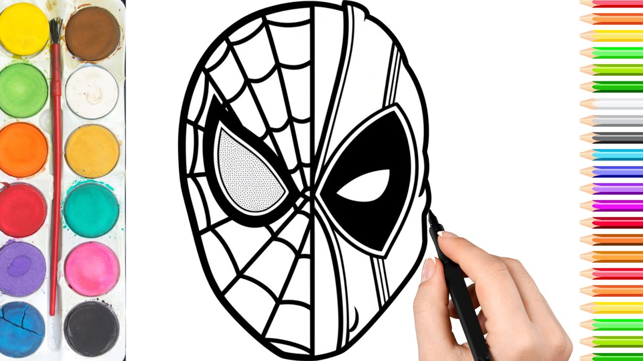 How to draw Deadpool vs. Spiderman easy| step-by-step tutorial - YouTube