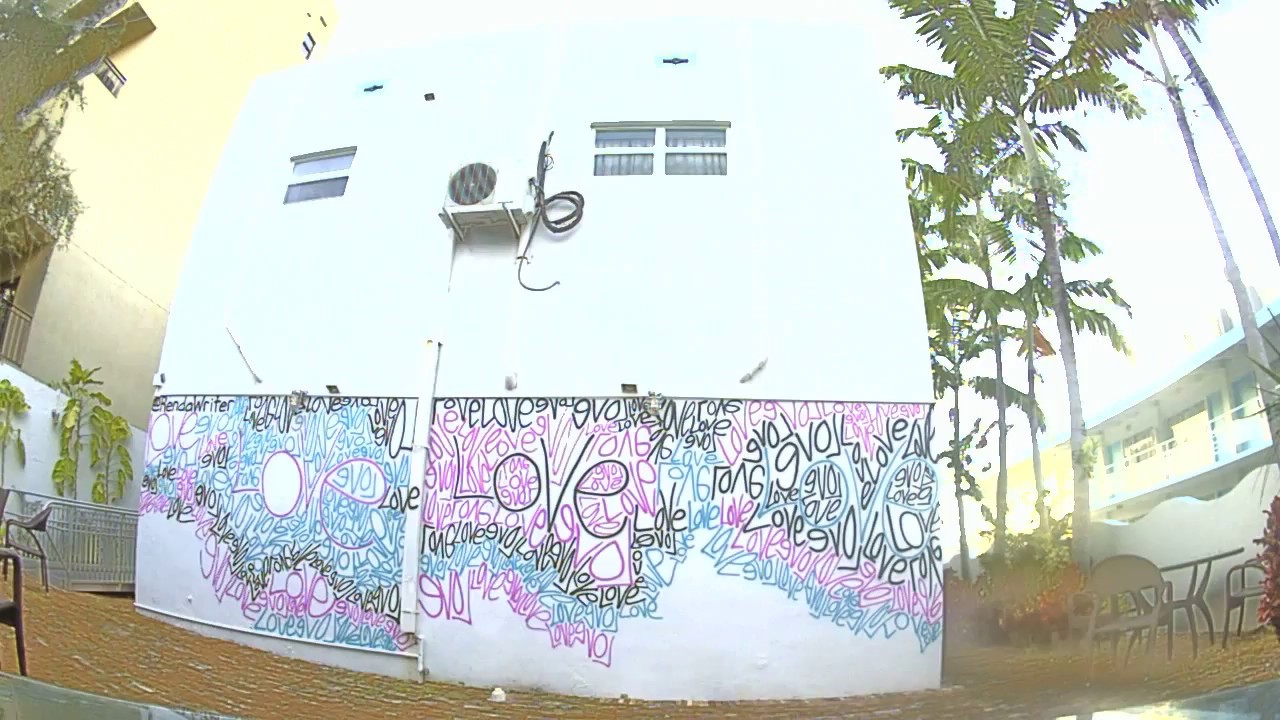 Love Wall - Handwritten Mural by Renda Writer at The New Yorker Patio ...