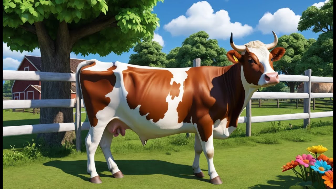 Moo Moo Brown Cow Rhyme Song | Popular Nursery Rhyme | Educational Kids ...