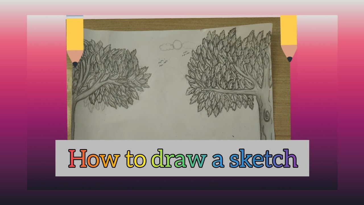How to draw a sketch using only 2 pencils (HB/2 & apsara) | Rajvi Pai ...