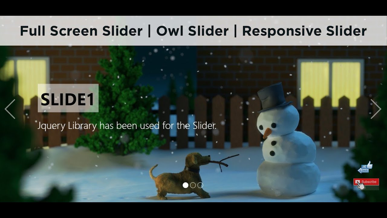 Owl Slider | Full Screen Slider | Responsive Content Slider | How to ...